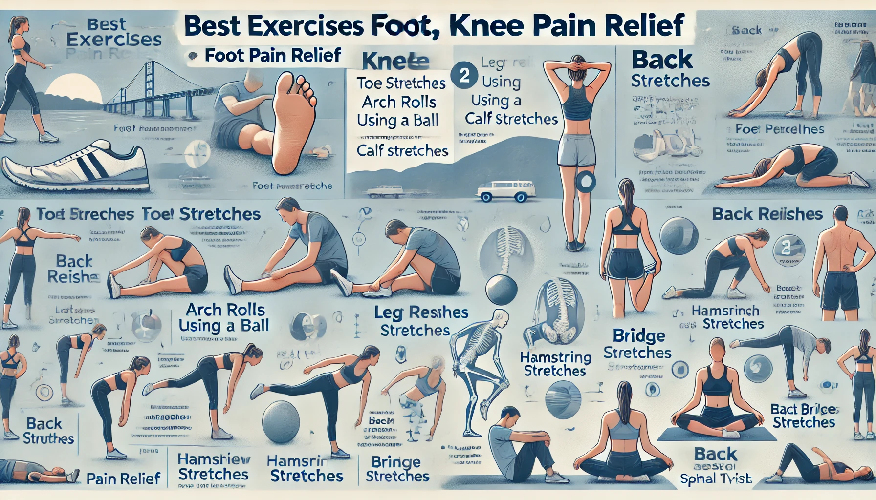 The Best exercises for Foot, Knee, and Back Pain Relief - Spirit